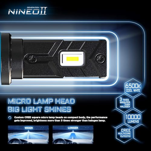 Snapklik.com : H11/H8/H9 LED BULBS,18000LM 6500K Cool White W/Mini Fan ...