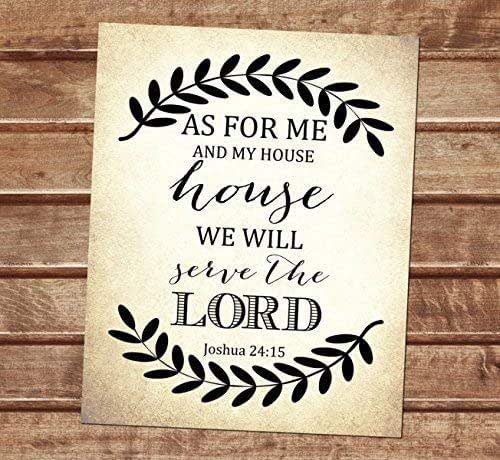 Amazon.com: As For Me And My House, We Will Serve The Lord, Joshua 24: ...