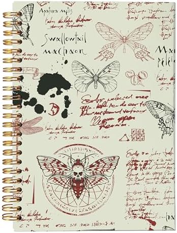 Amazon.com : VNWEK Moth Dead Head Notebook - Skull Notebook, Goth ...