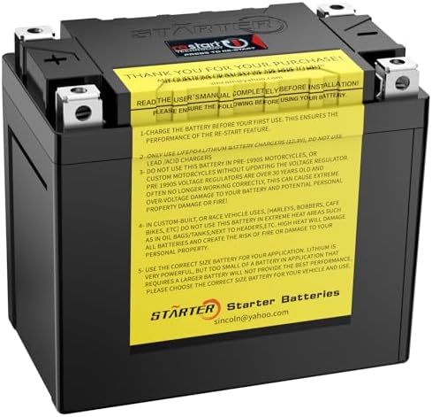 Amazon.com: Lithium Motorcycle Battery 12V 6Ah 360CCA LiFePO4 Battery ...