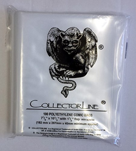 Collectorline Polyethylene Comic Bags x100: Amazon.co.uk: Books