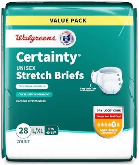 Amazon.com: Walgreens Certainty Unisex Adjustable Incontinence Stretch ...
