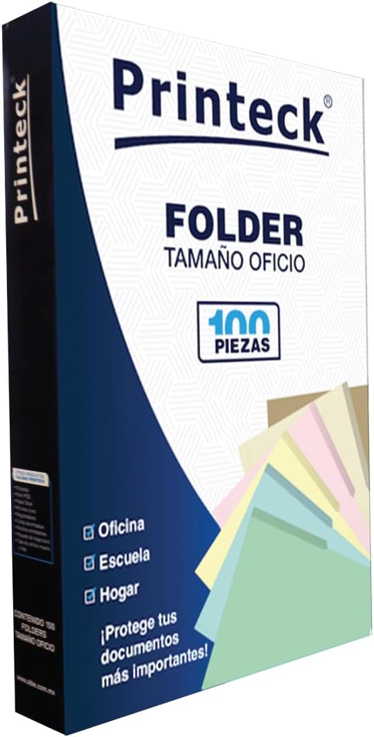 APSA Folder Tamaño Carta Colores Claros Biodegradable Paquete con 100 ...