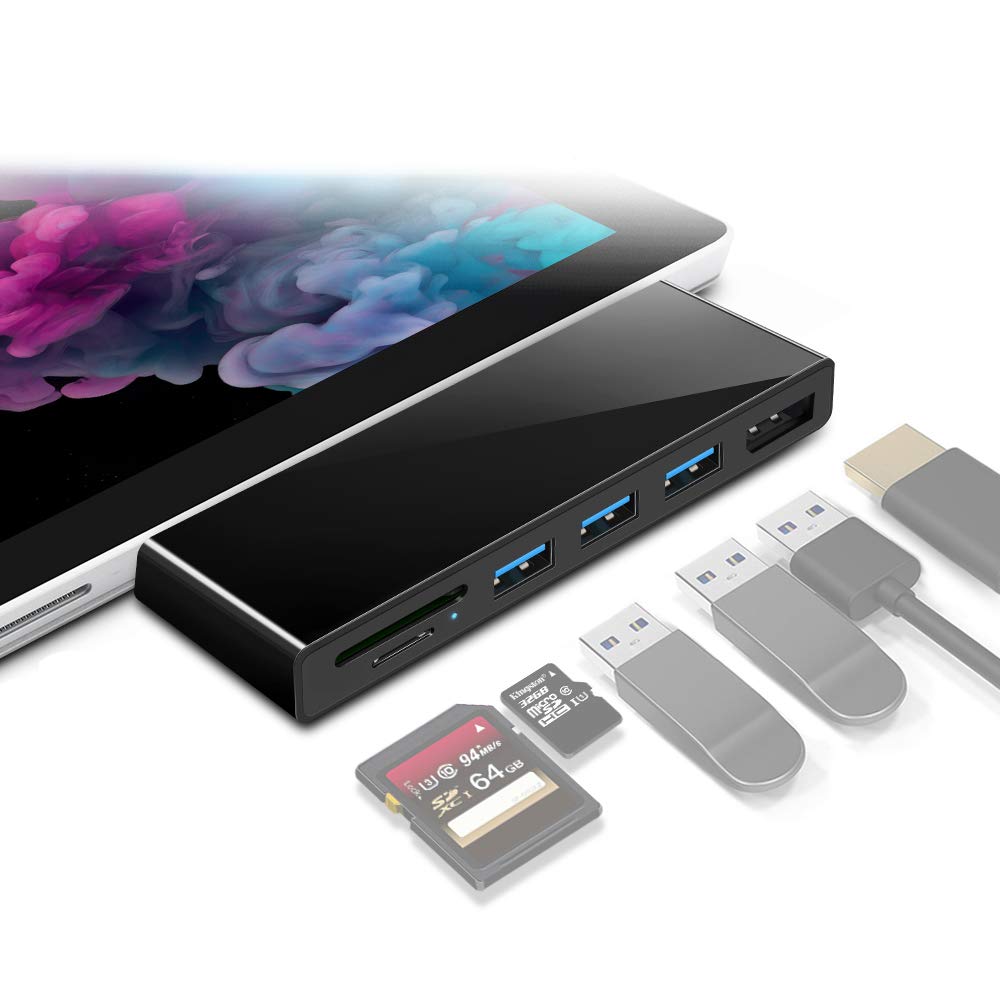 Buy Surface Pro USB Hub Adapter Docking Station, Rocketek 6-in-1 USB 3. ...