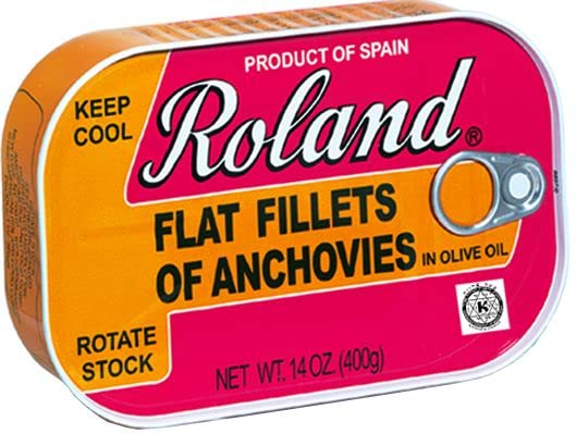 Amazon.com : Roland Foods Flat Anchovy Fillets Packed in Olive Oil ...