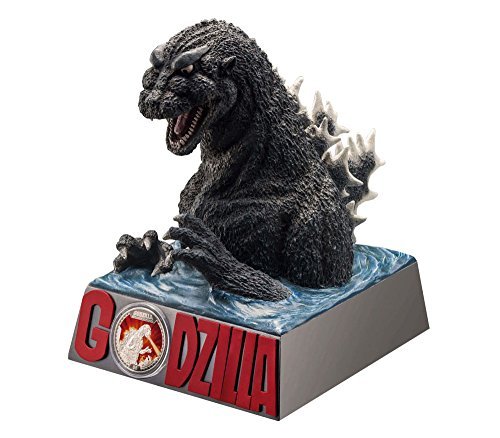 Primary Godzilla 1 oz silver coin proof special Deluxe Figure Set ...