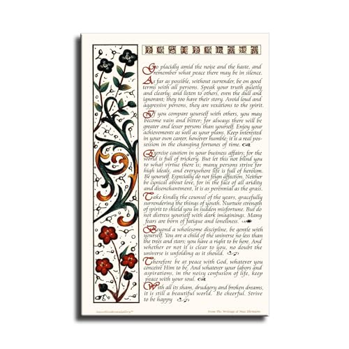 Amazon.com: IkiCk Motivational Desiderata Poem by Max Ehrmann ...