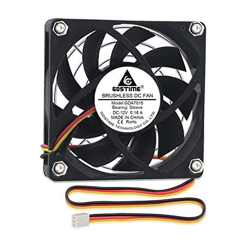 Buy GDSTIME 12V Computer Fan 70mm CPU Fan 70 x 15mm CPU Cooler 7CM PC ...