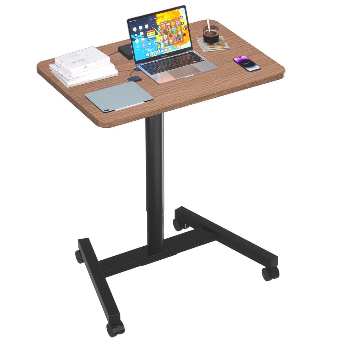 28 Inch Mobile Standing Desk Adjustable Height Portable Standing Desk ...