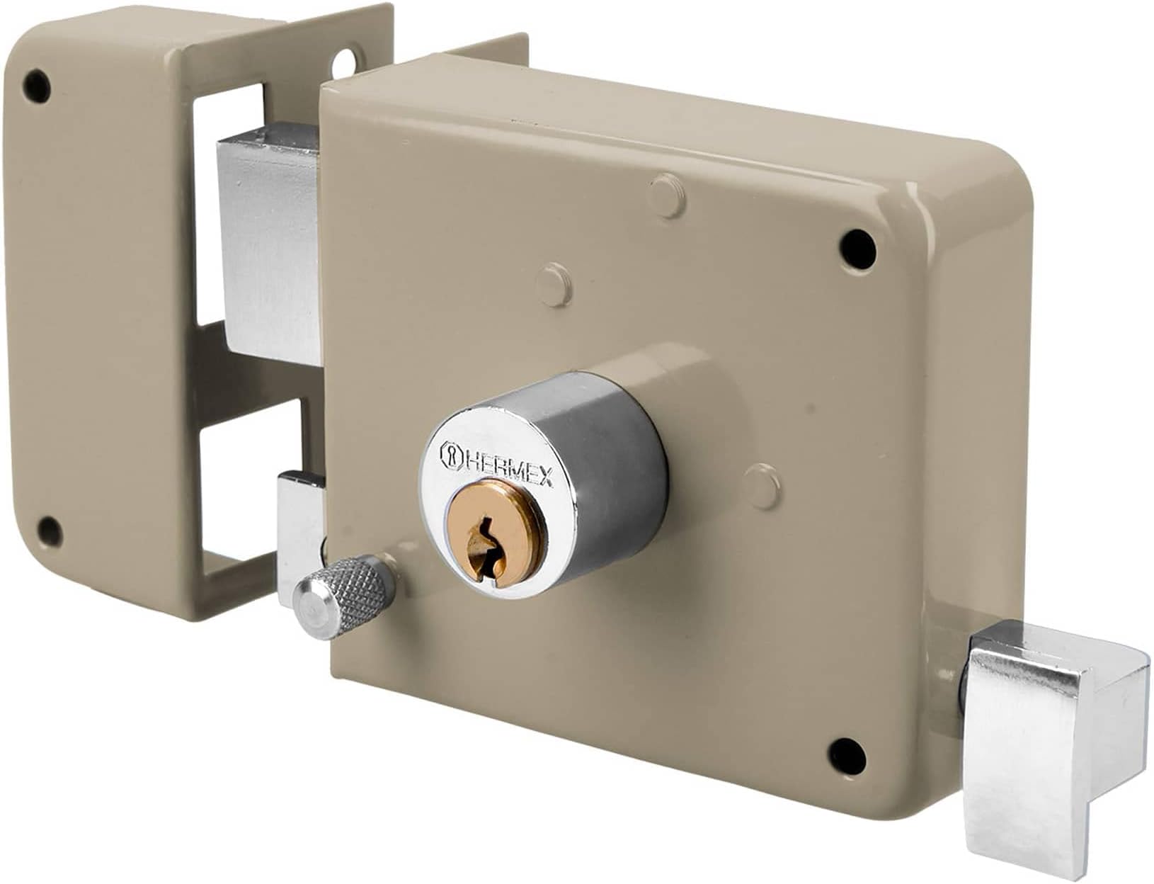 LDEXIN Home Safety Vertical Keyway Cylinder Deadbolt Rim Lock Set ...