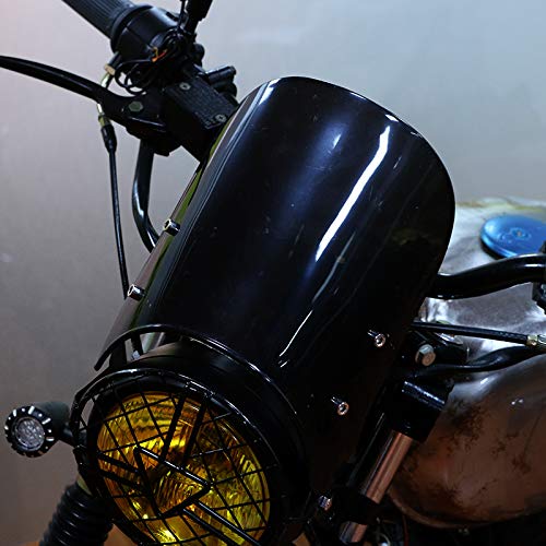 HONGPA Motorcycle Windshields Universal Windscreen w/Mount Bracket Fit ...