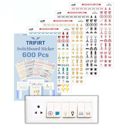 TRIFIRT 600 Switch Board Button Self Adhesive Stickers for Plastic ...
