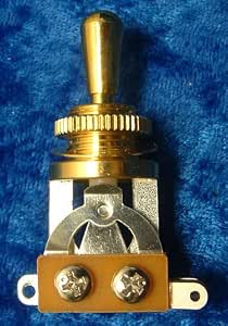 Amazon.com: GOLD 3 WAY TOGGLE SWITCH GOLD METAL TIP FITS GIBSON ...