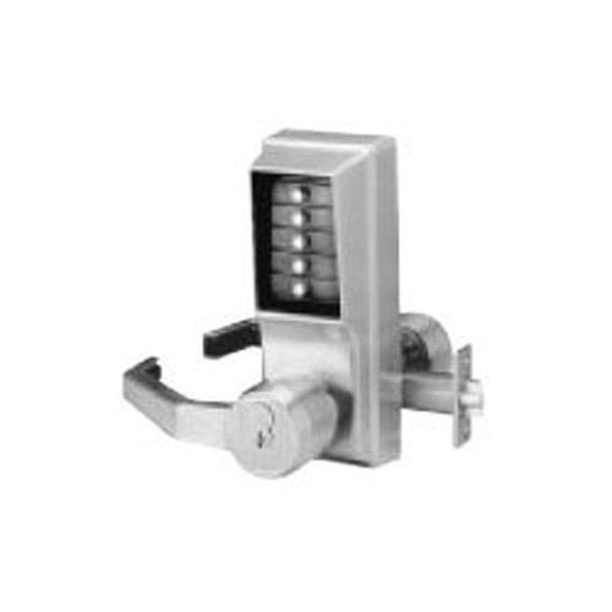 Kaba LL1021B-26D-41 Cylindrical Push Button Lock Lever Bic Ko Lh Us26D ...