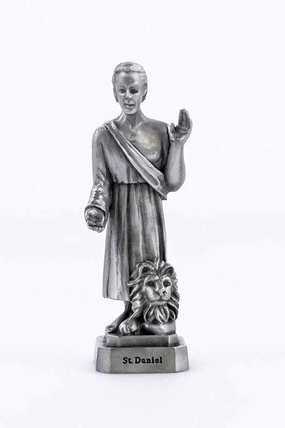 Amazon.com: Pewter Catholic Saint St Daniel Statue with Laminated ...