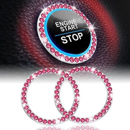 Amazon.com: LivTee 2 PCS Crystal Rhinestone Car Engine Start Stop ...