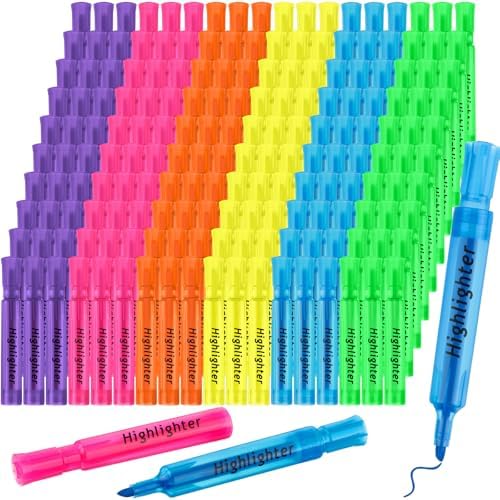 Amazon.com : Teling 300 Pcs Highlighters Bulk Chisel Tip Tank Style ...
