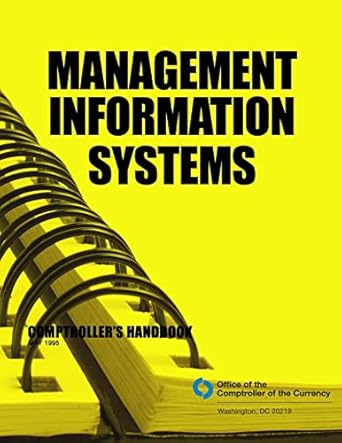 Management Information System: Comptroller's Handbook May 1995 ...