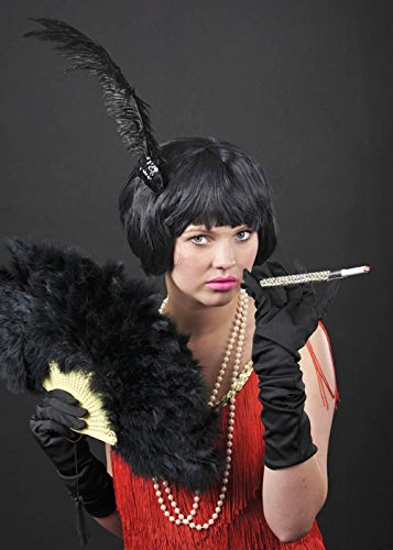 Amazon.com : 1920s Flapper Girl Black Bob China Doll Wig : Beauty ...