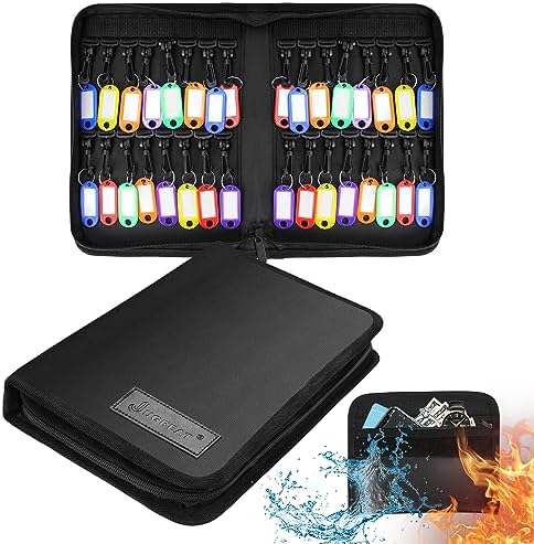 Amazon.com: JUGREAT Key Organizer Case with Fireproof Bag, Portable ...