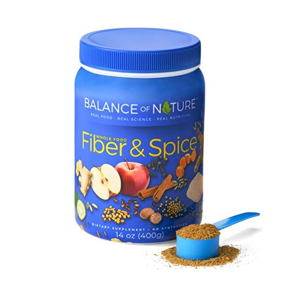 Balance of Nature Fiber & Spice - Psyllium Husk, Flax Seed, Turmeric ...