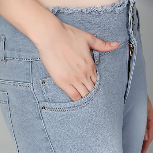 Buy Glossia Fashion Ripped Jeans for Women High Waist Ankle Length ...