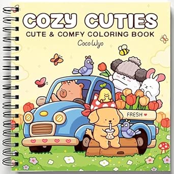 Cozy Cuties: Coloring Book for Adults and Kids (Cozy Spaces Coloring ...