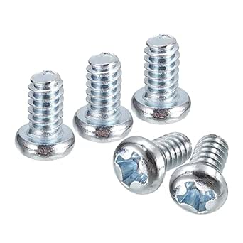 uxcell #6-32x1/4" Pan Head Phillips Machine Screws, 100pcs Zinc Plated Carbon Steel Cross Head ...