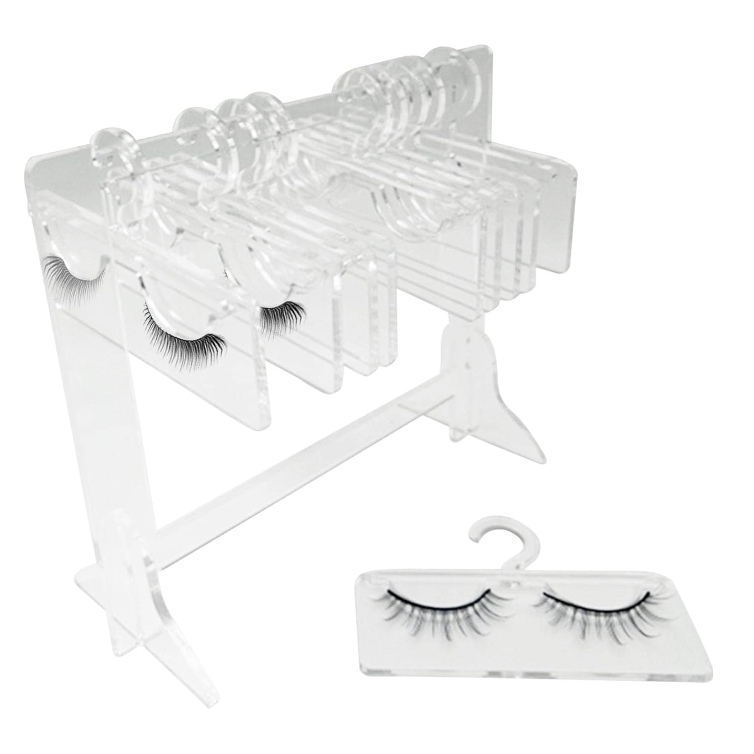 Amazon.com : False Eyelash Holder Rack, 10 Hanger Acrylic Eyelash Rack ...