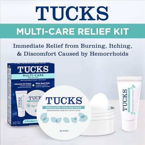 Tucks Multi-Care Relief Kit – 40 Count Witch Hazel Pads & 0.5 oz ...