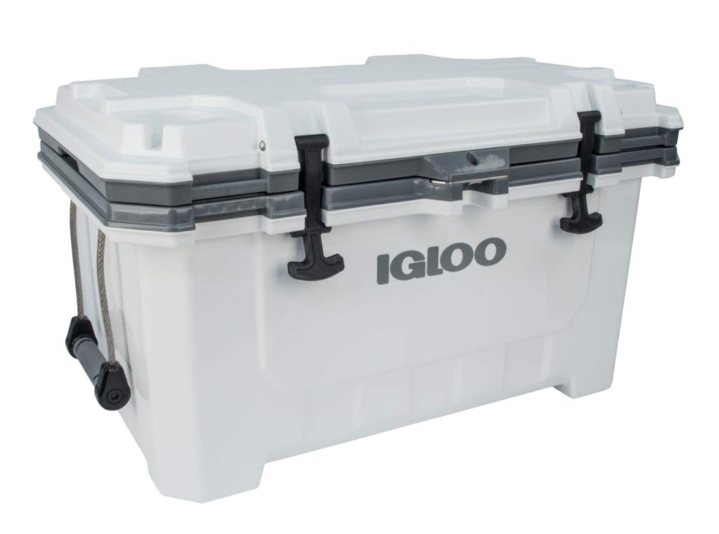Igloo White IMX 70 Qt Lockable Insulated Ice Chest Injection Molded ...