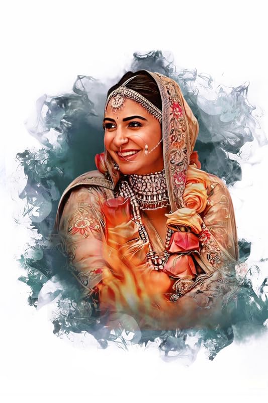 Jadoun Customised Digital Handmade Smock Pattern Oil Painting Grey ...