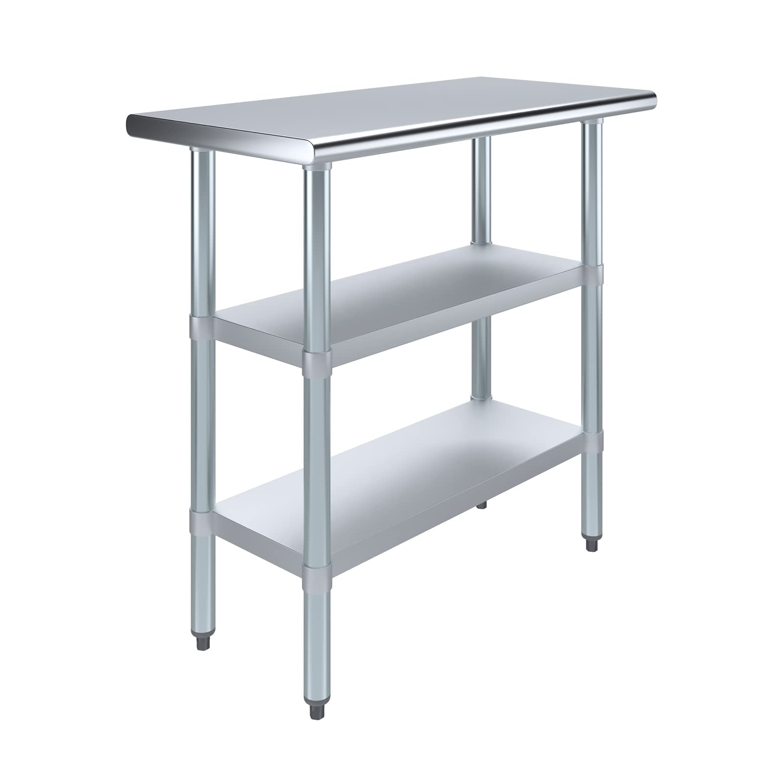 Amazon.com: AmGood Stainless Steel Work Table with 2 Shelves | NSF ...