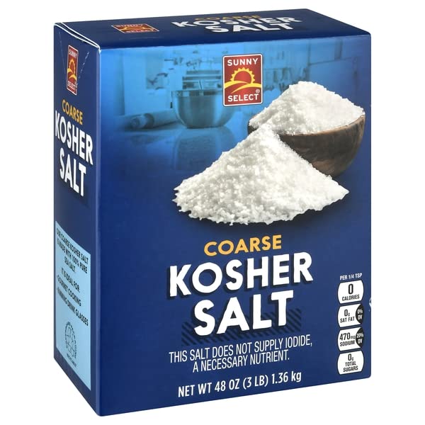 Amazon.com : Sunny Select, Kosher Salt, Coarse , 3 LB : Grocery ...