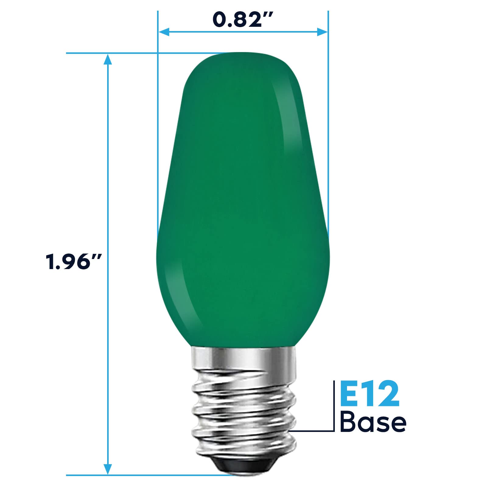 Snapklik.com : LUXRITE C7 LED Green Replacement Light Bulbs For String ...