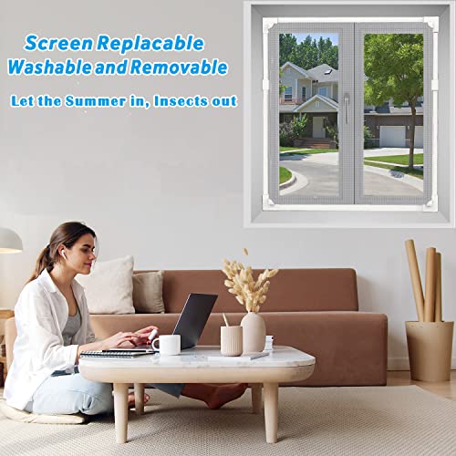 Snapklik.com : AMLOOPH Magnetic Window Screen Mesh Frame Replacement ...
