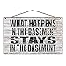 Amazon.com: 5x8 Vintage Style Sign Saying "What Happens in the Basement ...