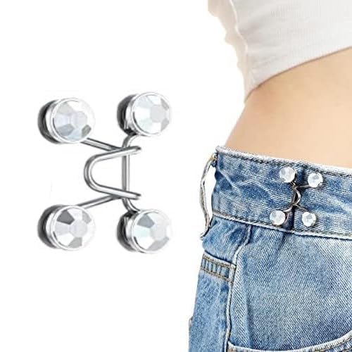 MR Sales Jeans Adjustable Button pins, Waist Buckle for Loose Jeans ...