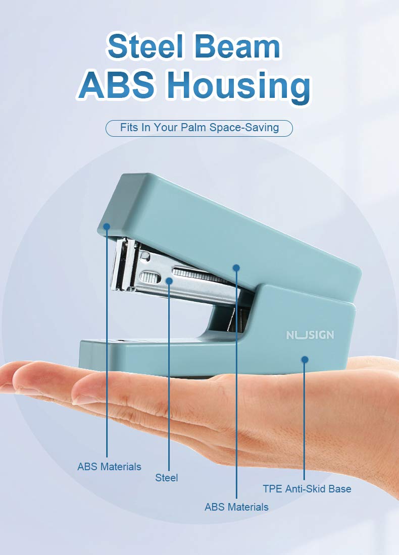 Snapklik.com : NUSIGN Mini Stapler, 20 Sheet Capacity, Office Desktop ...
