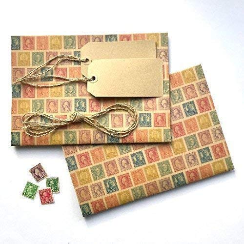 Vintage Postage Rainbow Stamp Present Wrapping Paper Gift Set : Amazon ...
