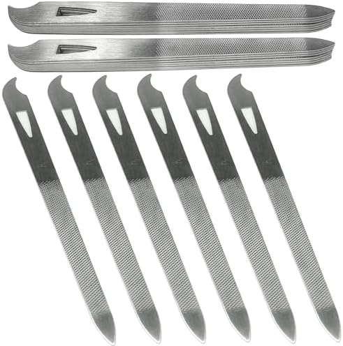 Amazon.com : Nail Files for Natural Nails (6 Pack), Metal Nail File 5.5 ...