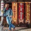 Amazon.com: Chiisong 3 Western Party Decorations Cowboy Banners Wild ...