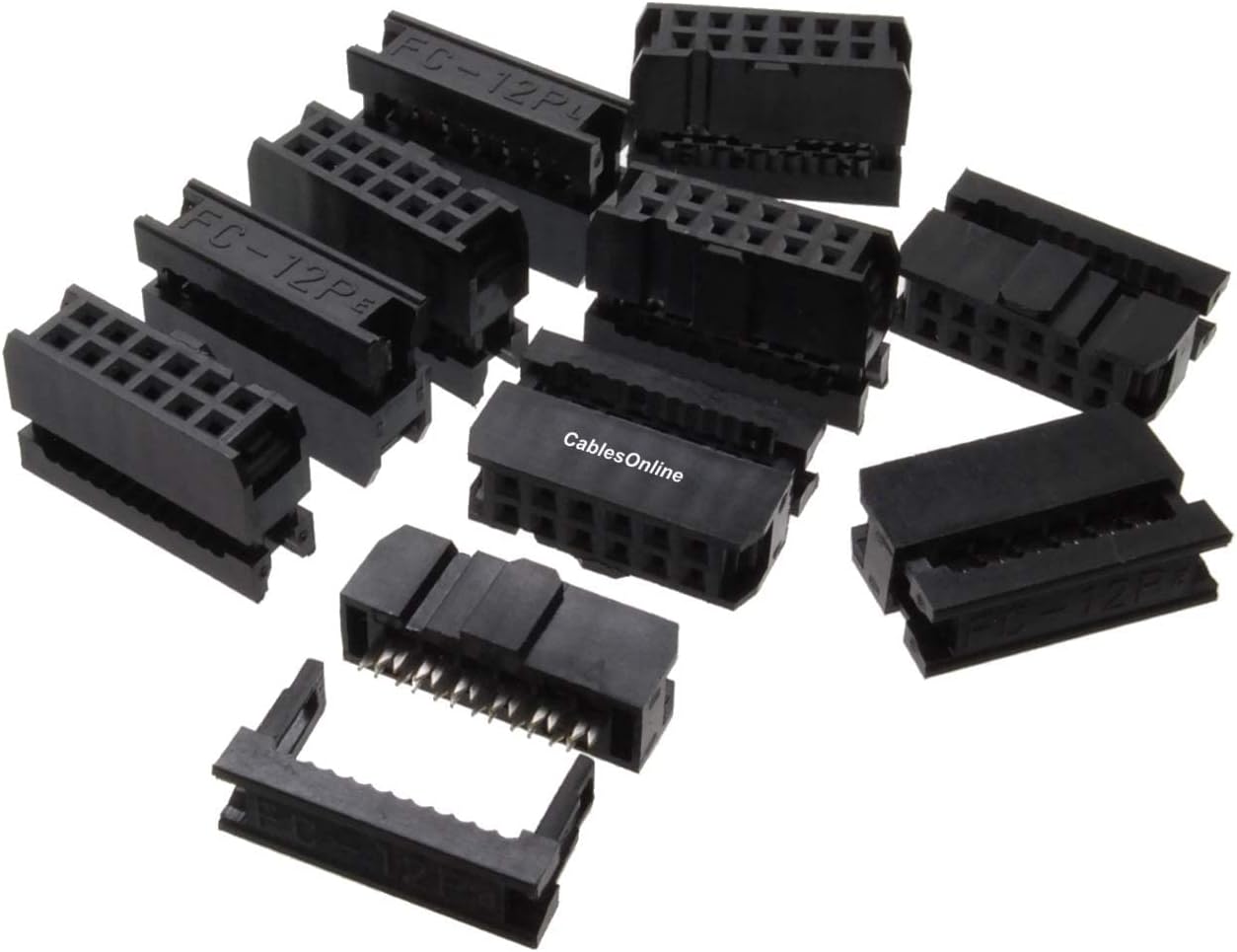 Amazon.com: CablesOnline 10-Pack 14-Pin (2x7) Female IDC 2.54mm Pitch ...
