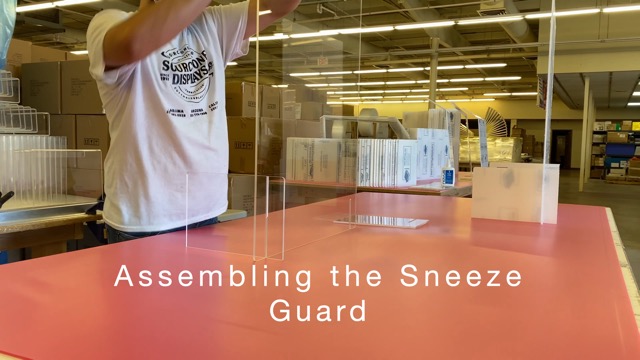 Watch Assembling a Freestanding Sneeze Guard on Amazon Live