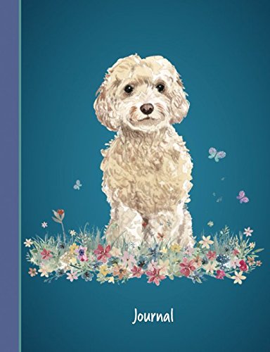 Journal: Cockapoo Dog with Camera - 100 Wide Ruled Lined Pages Flexible ...