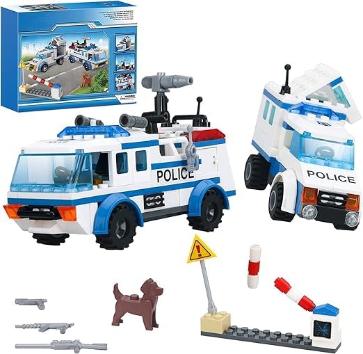 Ramokdu City Police Building Set Police Patrol Car Prisoner Transporter ...