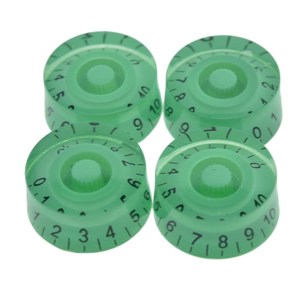 Amazon.com: KAISH 4pcs Green with Black Number Guitar Speed Dial Knobs ...