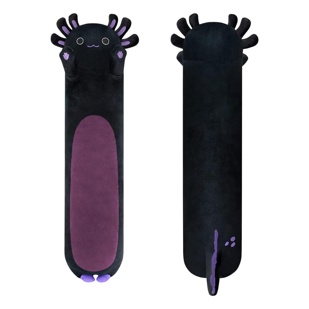 Buy TechMax Solution Long Black Axolotl Plush Pillow Toy Cute Axolotl ...