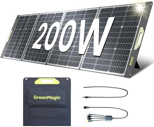 Amazon.com : 200 Watt Portable Solar Panel for Power Station Generator ...