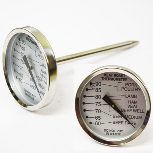 Roast Meat Stainless Steel Probe Dial Thermometer Oven Roasting: Amazon ...